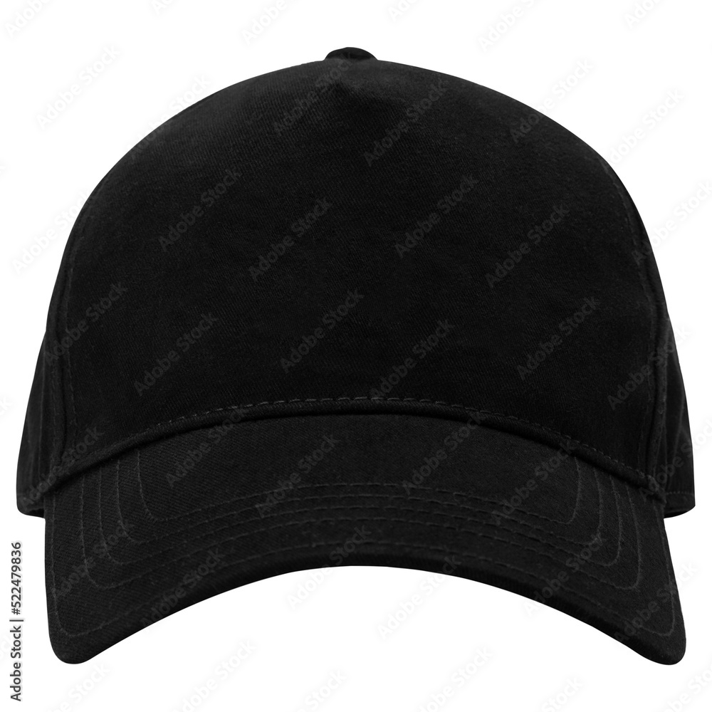 Black baseball cap mockup, Cutout. Stock Photo | Adobe Stock
