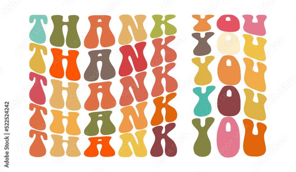 Thank you, hand drawn lettering motivational, inspirational, positive ...