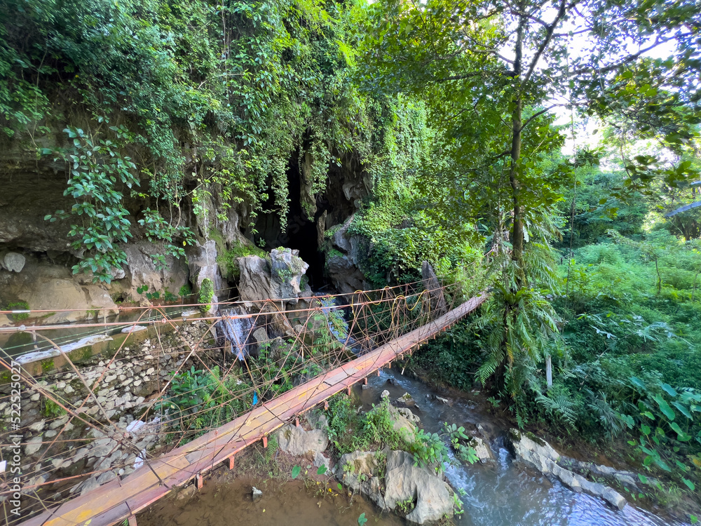 Caves and waterfalls Vang Vieng Laos a beautiful city on the river with ...