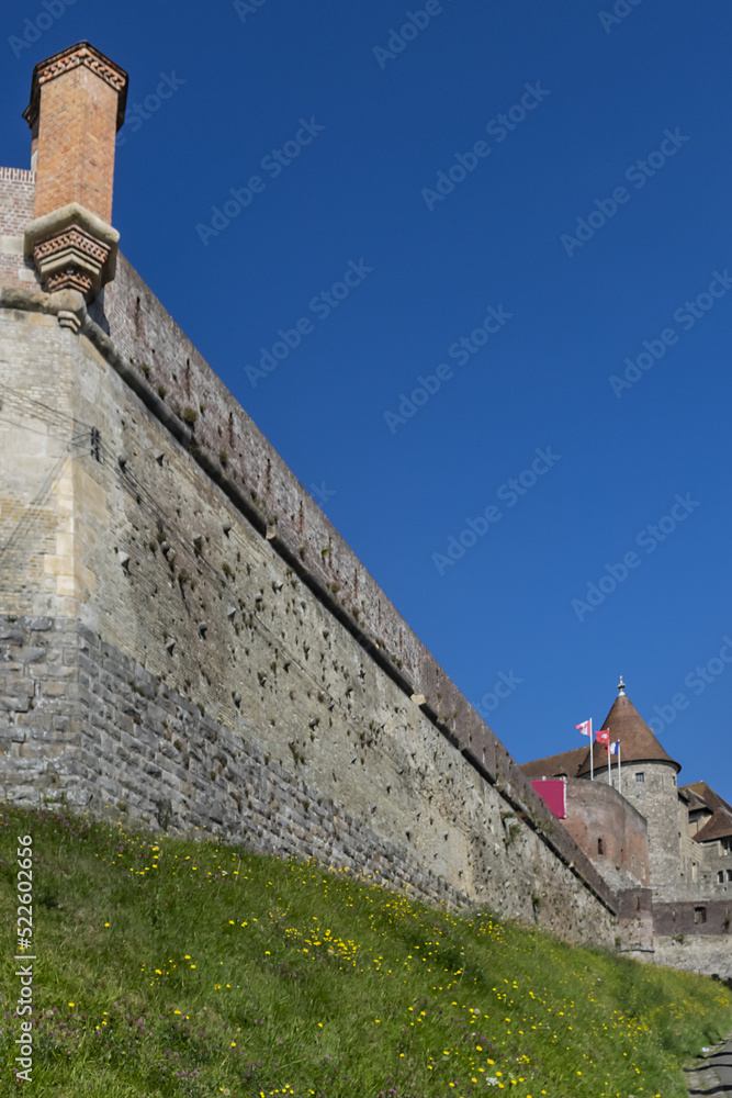 View of Dieppe Castle (Chateau de Dieppe). In 1188, King Henry II of ...