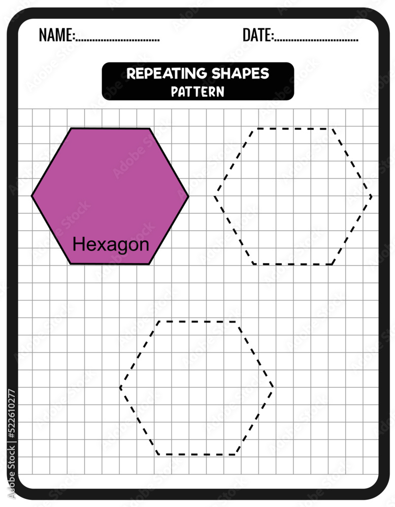 All About Shapes on Grid. Repeat Pattern. Tracing Lines Activity ...