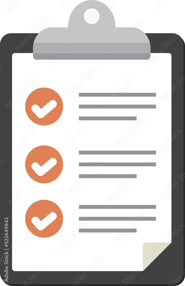 Clipboard with checklist. checklist icon. Clipboard with ticks ...