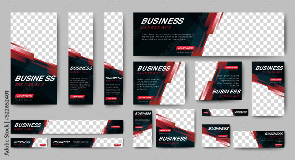Business corporate banner design web template Set, Horizontal header ...