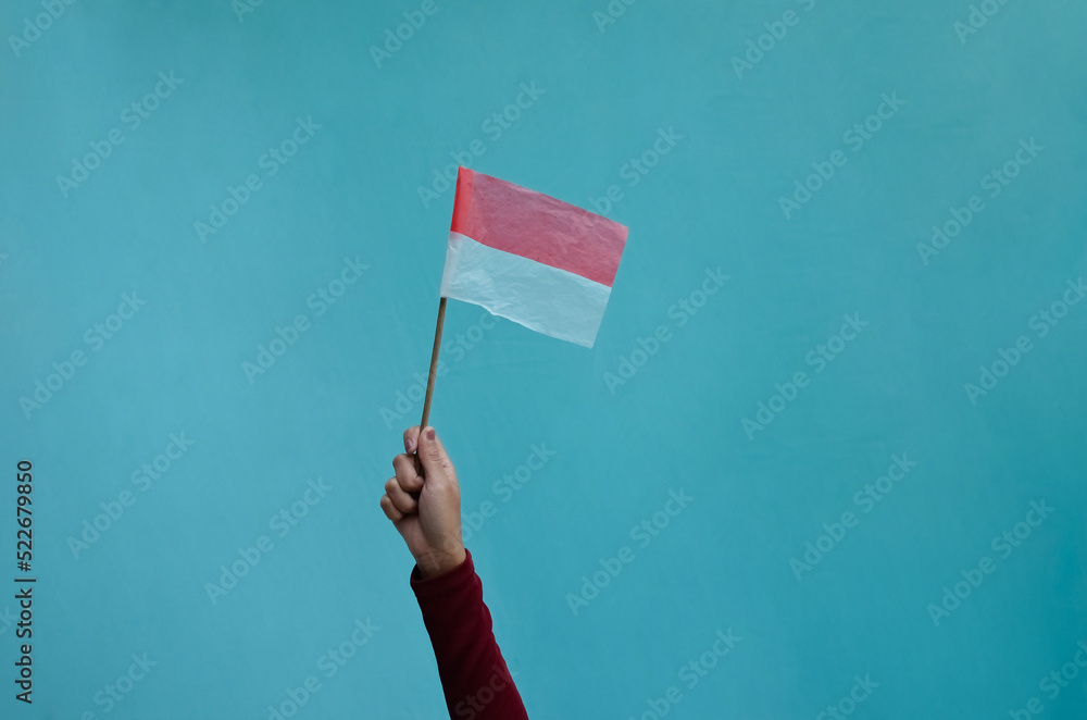 Bendera : Bendera indonesia, a hand holding the indonesian flag to ...