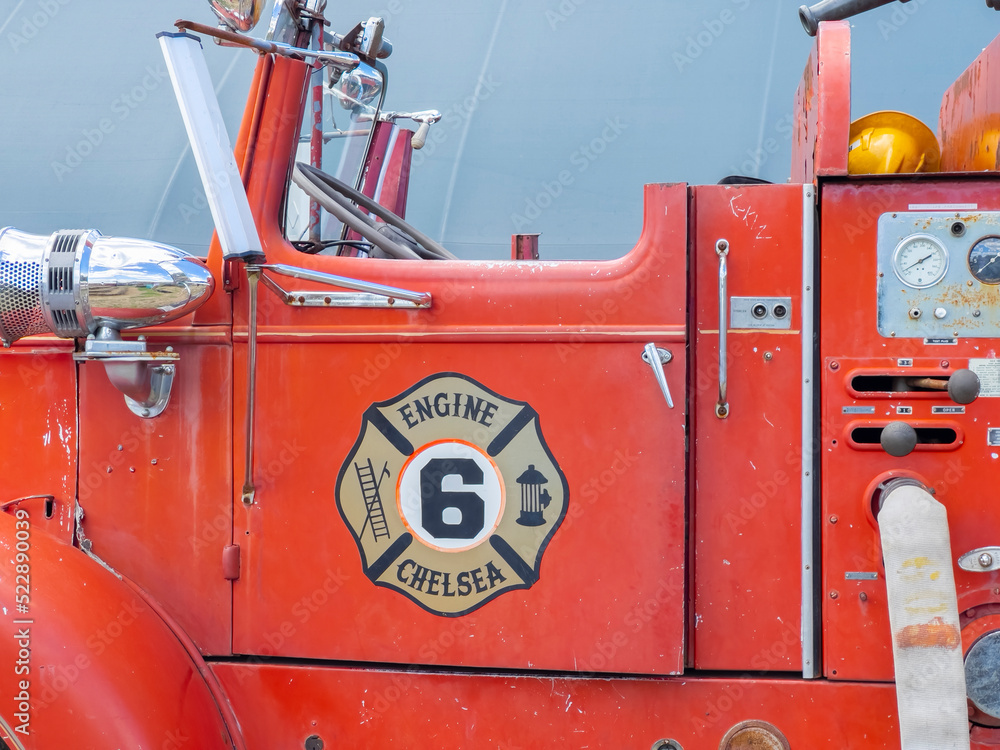 Antique Chelsea Fire Department Mark fire truck in Connors Farm in ...