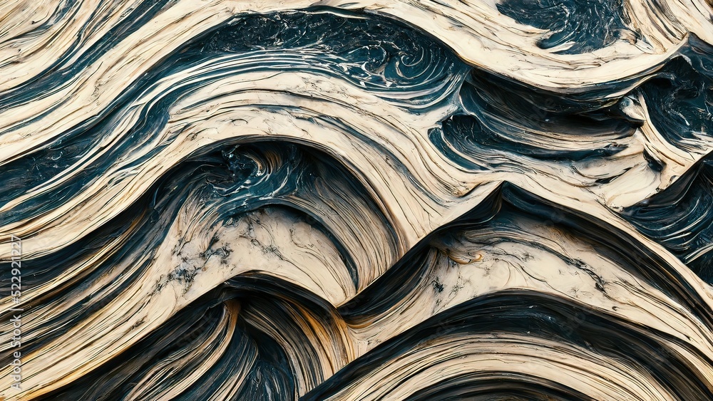 Marble wave. 4k marble luxury background with gold and blue watter ...