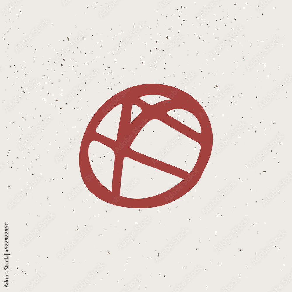 Vector de Stock Number zero logo in Ancient historical style. This icon ...