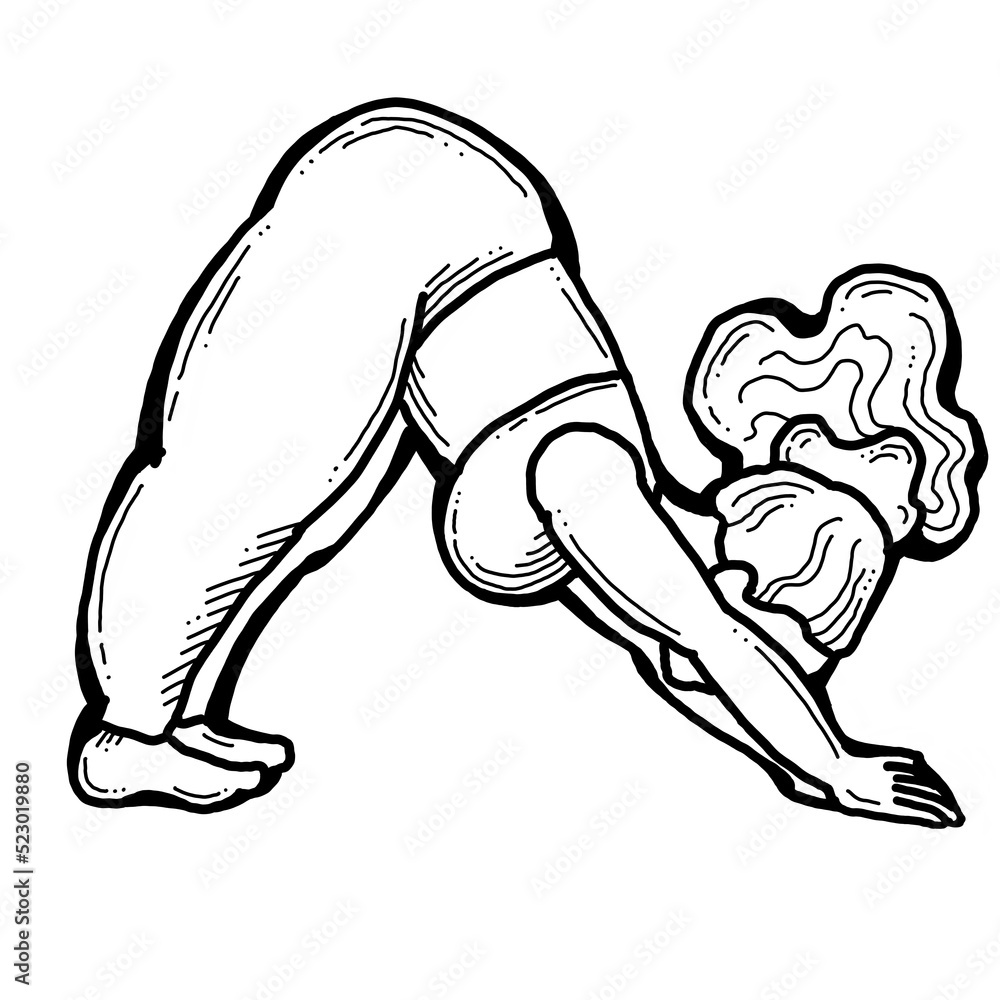 Curvy plus size woman has yoga class and make relaxation pose to be ...