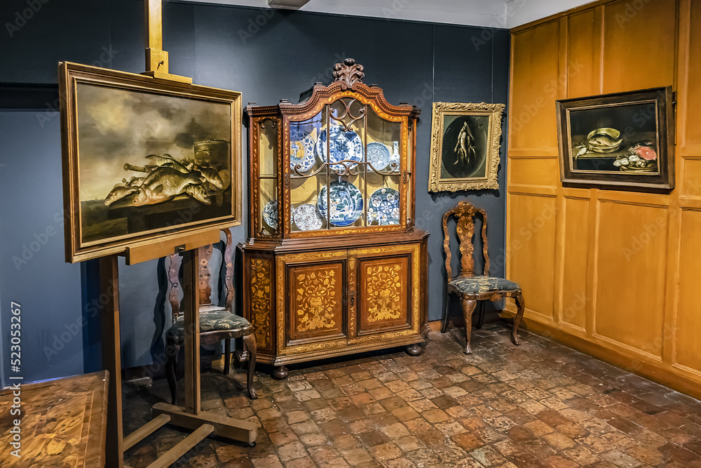 Photo Stock Interior of Dieppe Castle (Chateau de Dieppe) museum. In ...