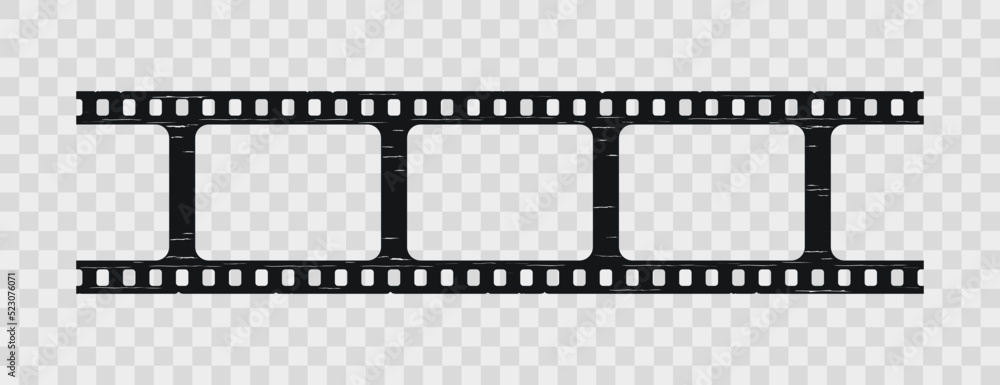 Seamless photo camera roll. Vintage video border. Old cinematic frame ...