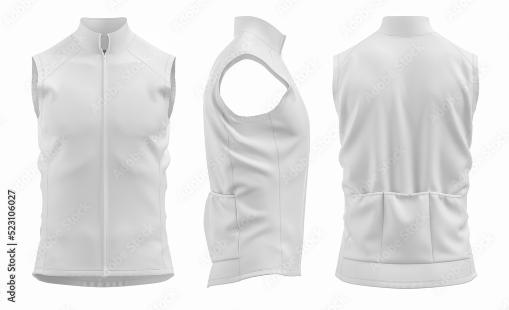 Cycling vest mockup 3d rendered Stock Illustration | Adobe Stock