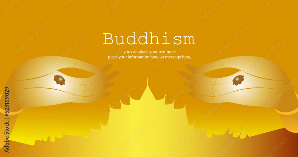 Buddha hand vector illustration - Magha Puja, Asanha Puja, Vesak Puja ...