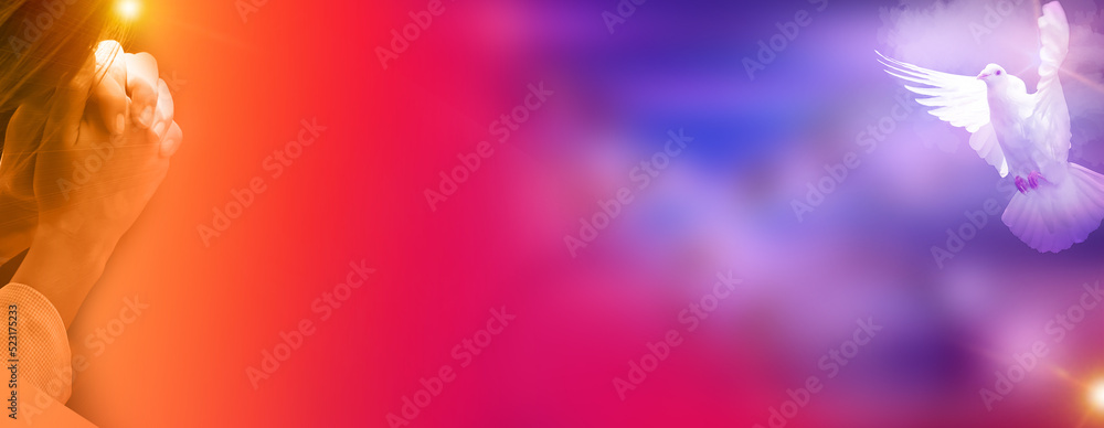 Blank banner design for Church event or meeting, Colorful abstract ...