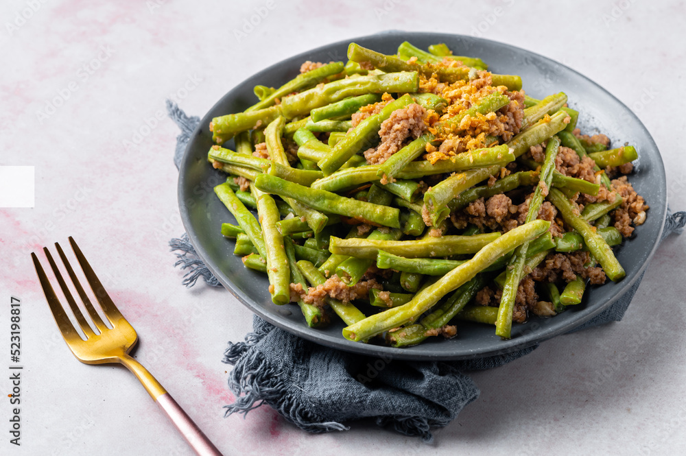Ginisang Sitaw Recipe (Sauteed String Bean with minced pork) Stock ...