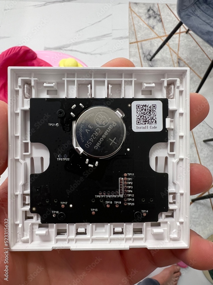 Cluj-Napoca, Cluj-Romania-08.08.2022-Panasonic CR 2450 3V battery ...