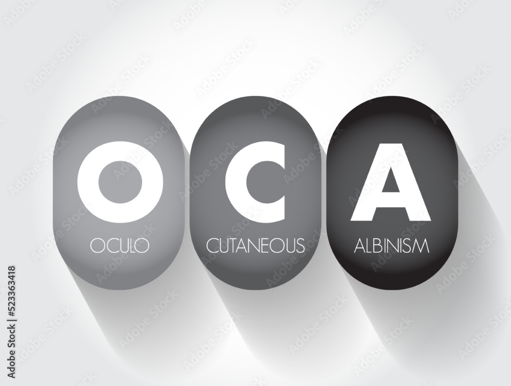 OCA Oculocutaneous Albinism - genetic disorder characterized by skin ...