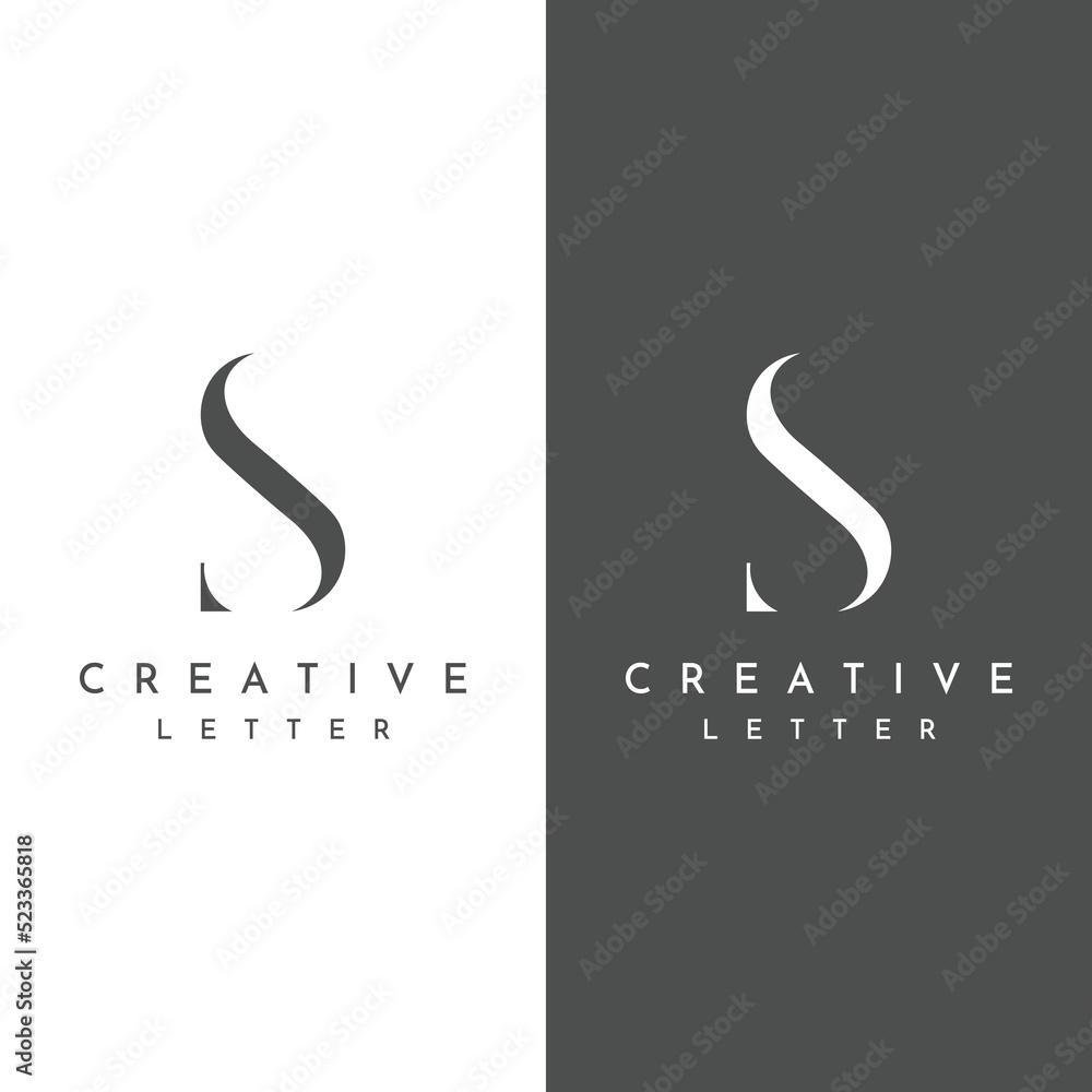 Logo design abstract template initial letter s element with geometry ...