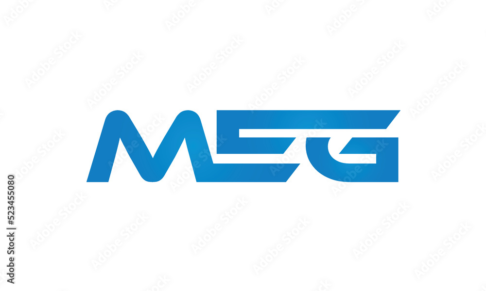 MEG letters linked logo design, Letter to letter connection monogram ...