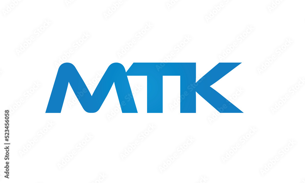 Vector de Stock MTK letters linked logo design, Letter to letter ...