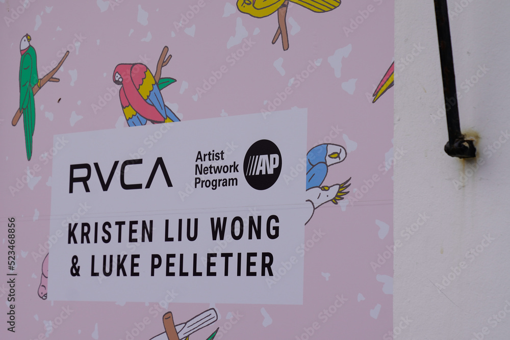 RVCA kristen liu wong luke pelletier wall Artist Network Program sign ...