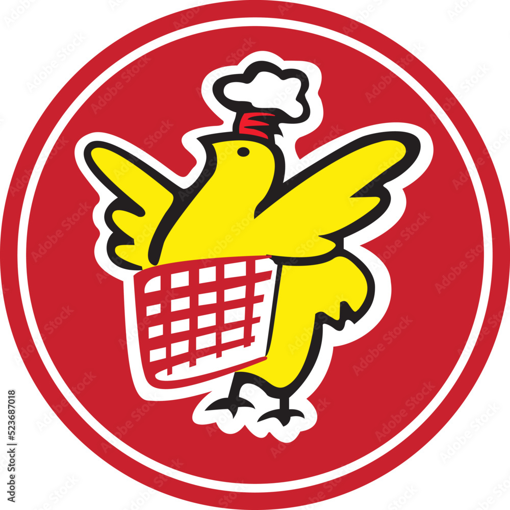 Five Star Chicken Logo Stock Vector | Adobe Stock