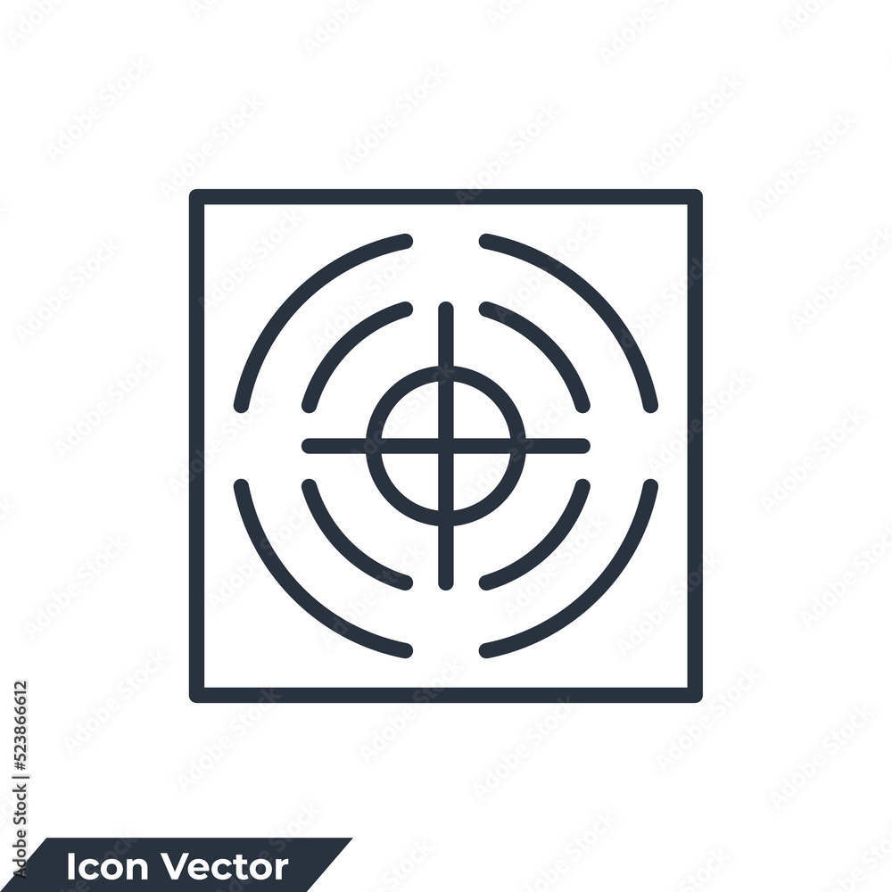 precision icon logo vector illustration. target symbol template for ...