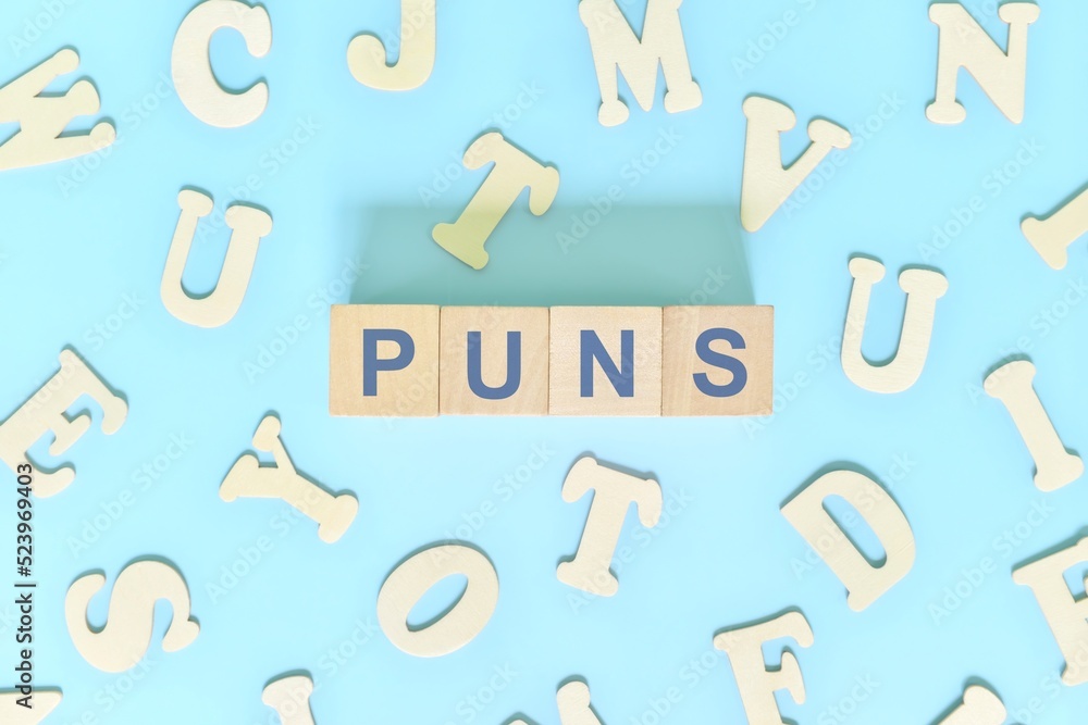 Pun or puns figure of speech concept in English grammar class lesson ...