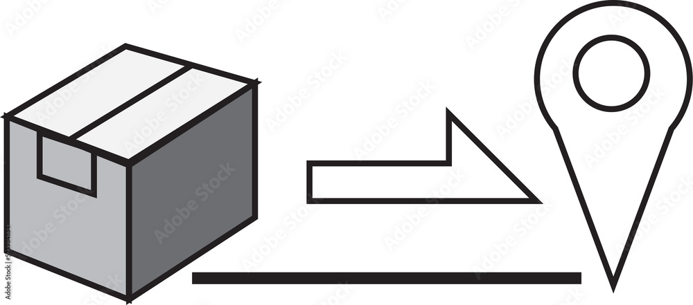 Draw a line drawing of a product box.,deliver goods Stock Illustration ...