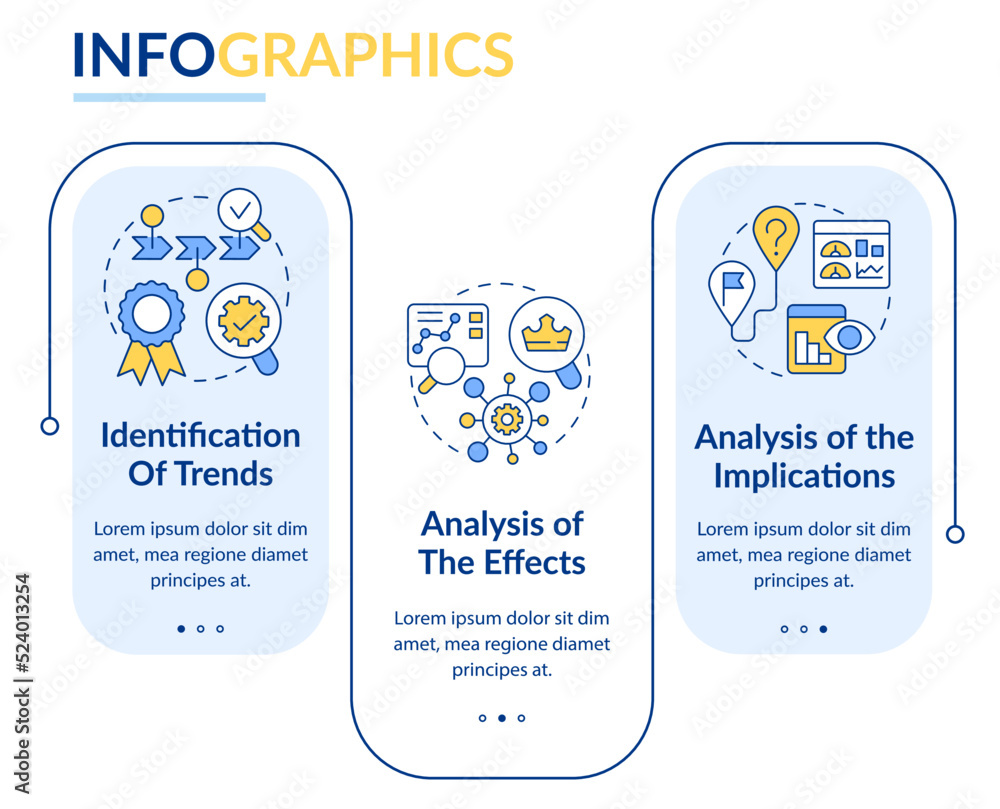 Vektor Trend management includes rectangle infographic template. Trading. Data visualization ...