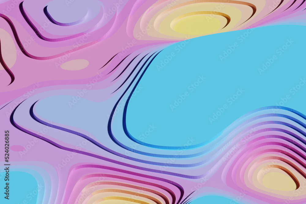 3D rendered gradient platforms in soft pastel colors Composition of ...