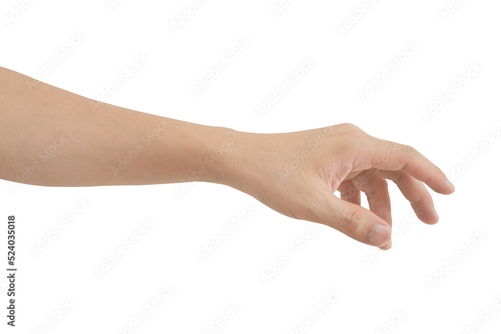 Man hand gesture isolated on transparent background - PNG format. Stock ...