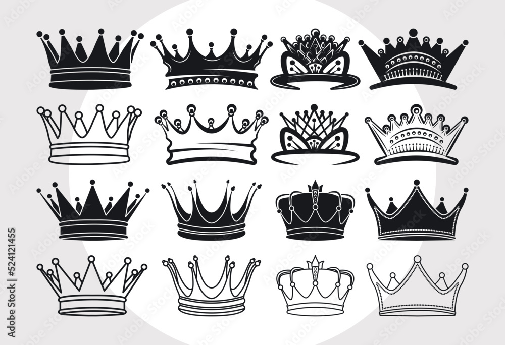 Vector de Stock Royal Crown SVG Cut File, Crown Svg, Princess Crown Svg ...