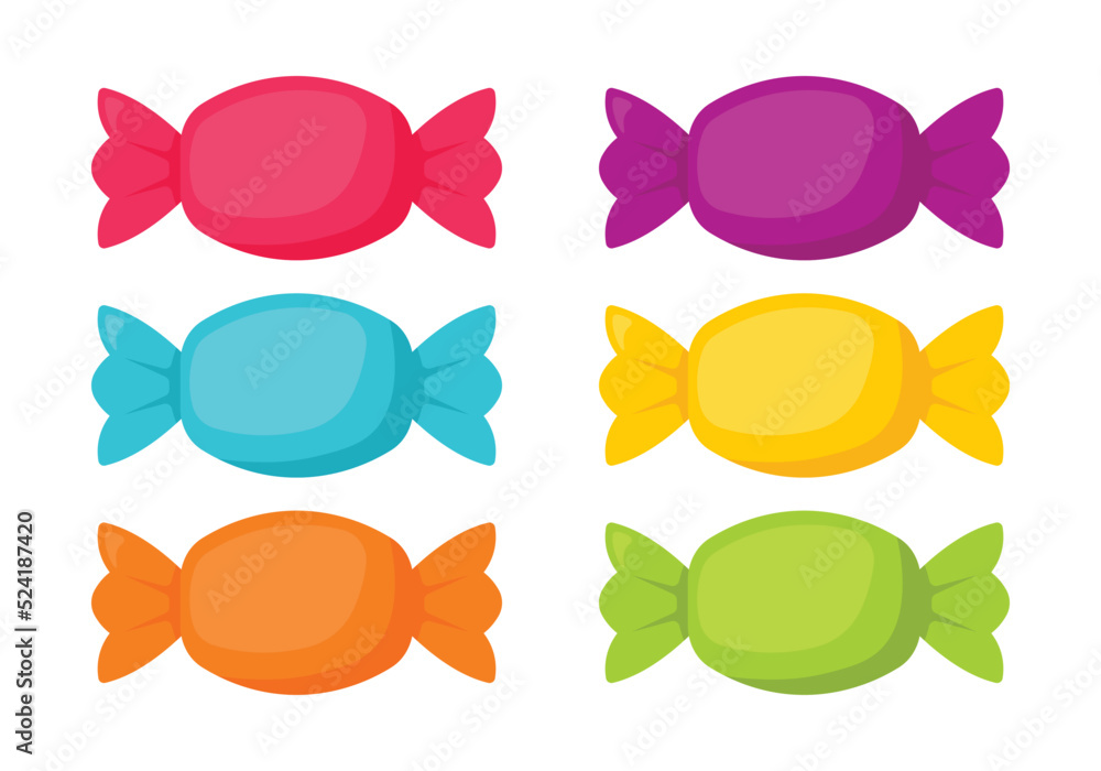 Colorful Candy Icon Clipart Cartoon Animated Vector Stock Vector ...