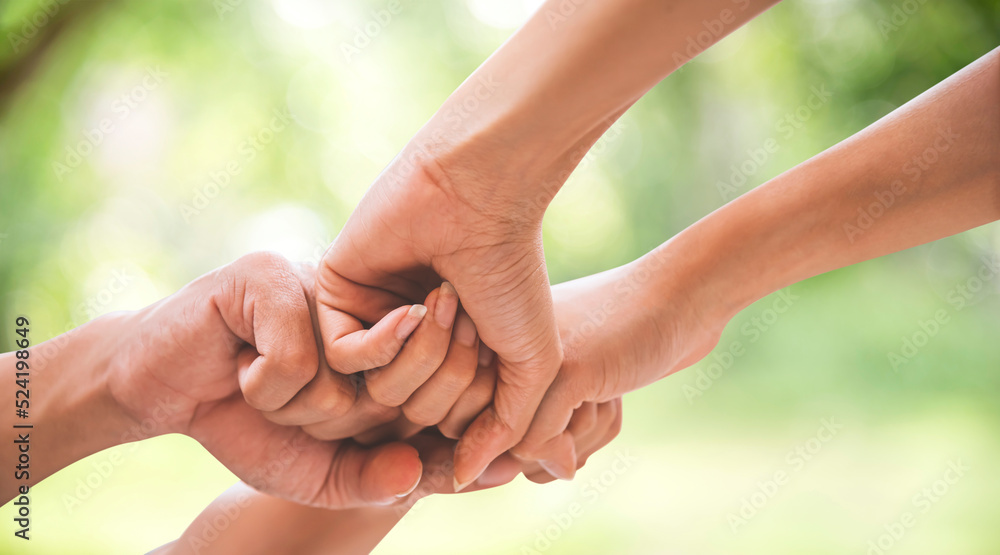 Fist bump collide agreement of two businessman, show strength teamwork ...