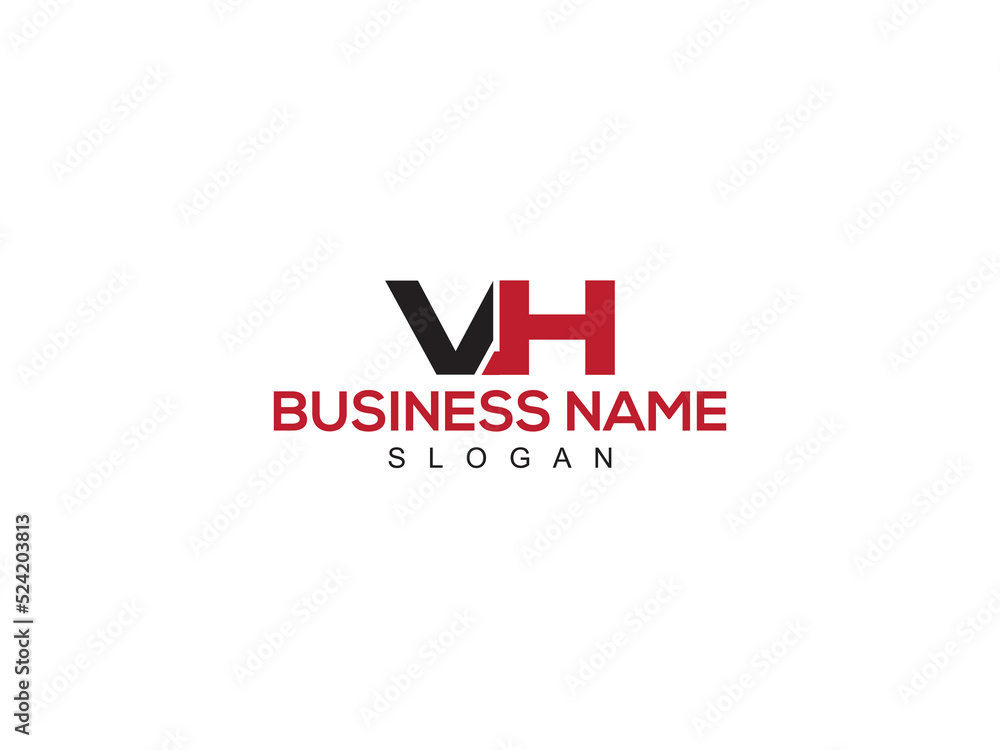 Monogram VH Logo Letter, Creative vh v h Logo Icon Vector Image and ...