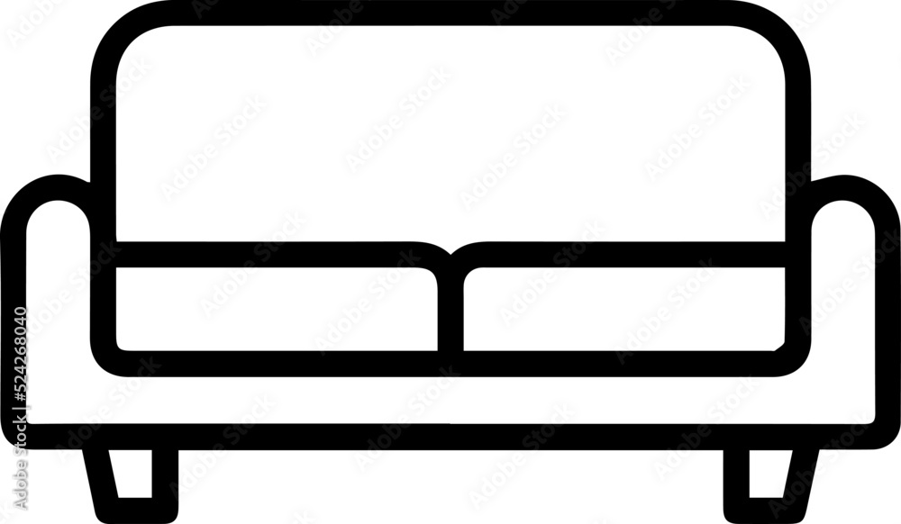 sofa, couch interior living room furniture vector illustration isolated ...