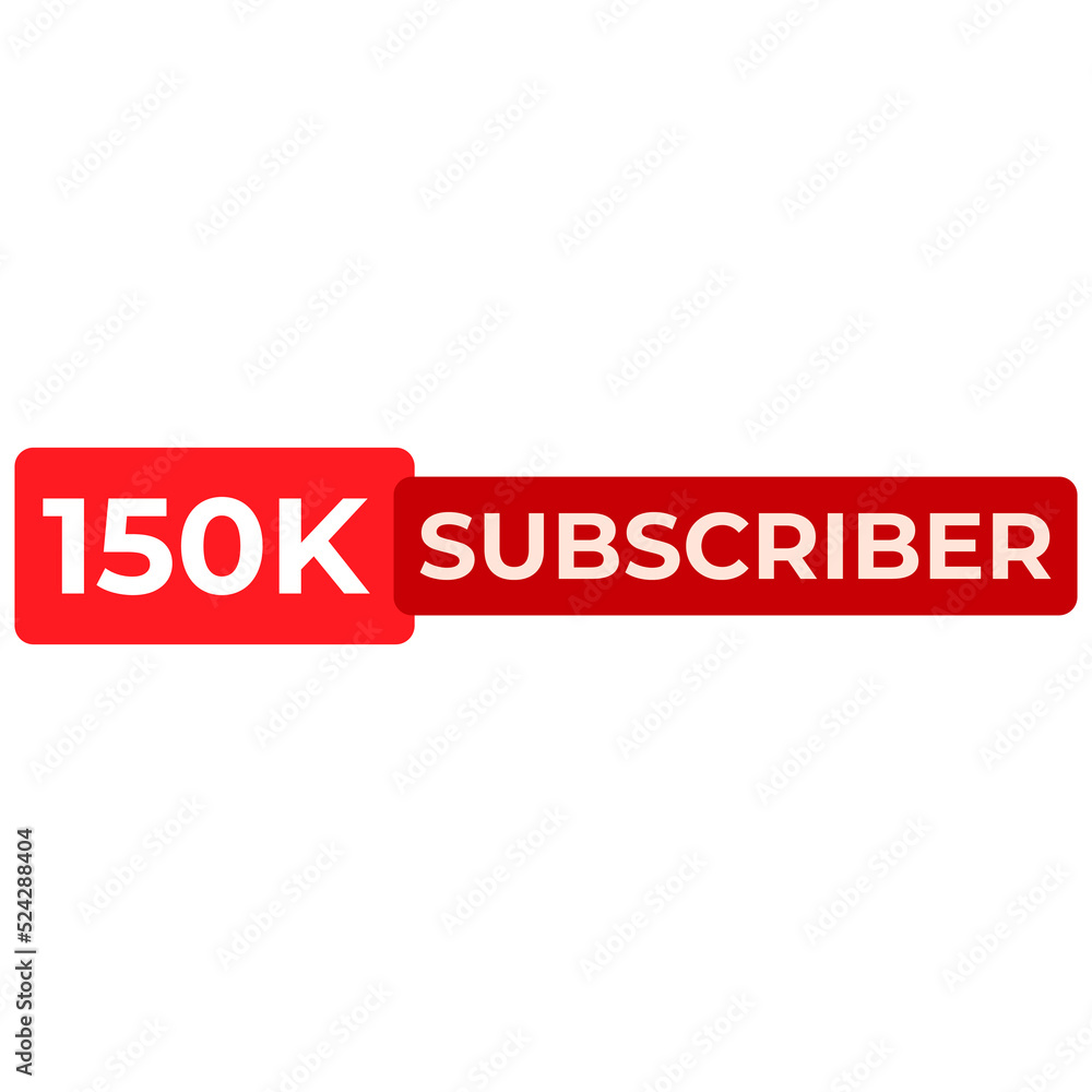 THANK YOU 150K SUBSCRIBER CELEBRATION TEMPLATE DESIGN BANNER ART VECTOR ...