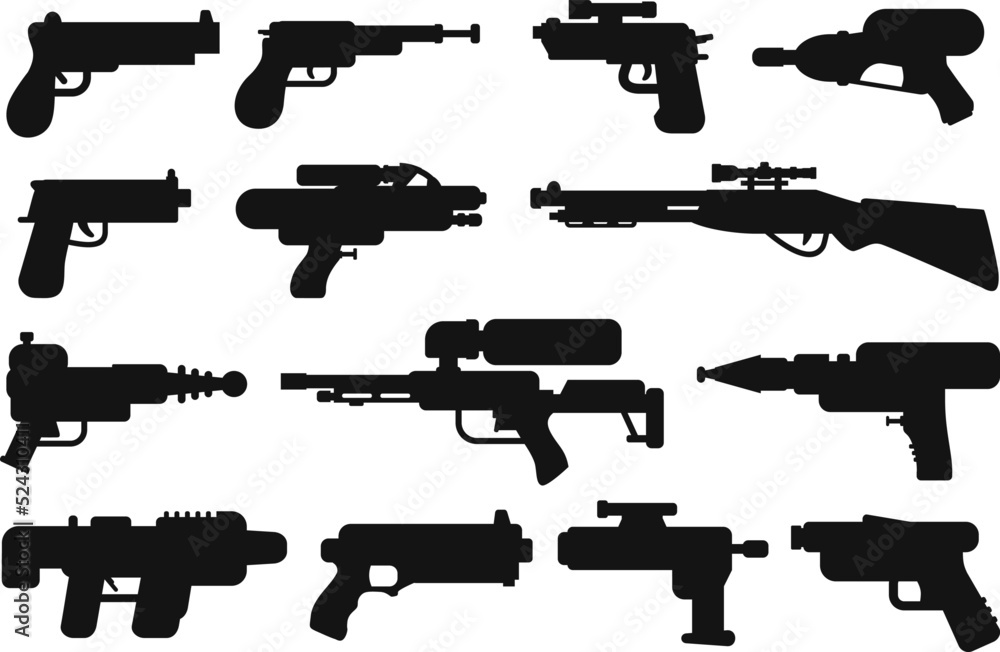 Kids toy weapons water guns pistols blasters plastic handguns ray guns ...
