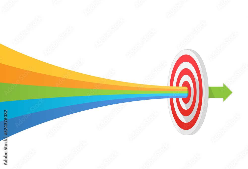 Infographic template for business. 5 Steps Modern Target diagram with ...