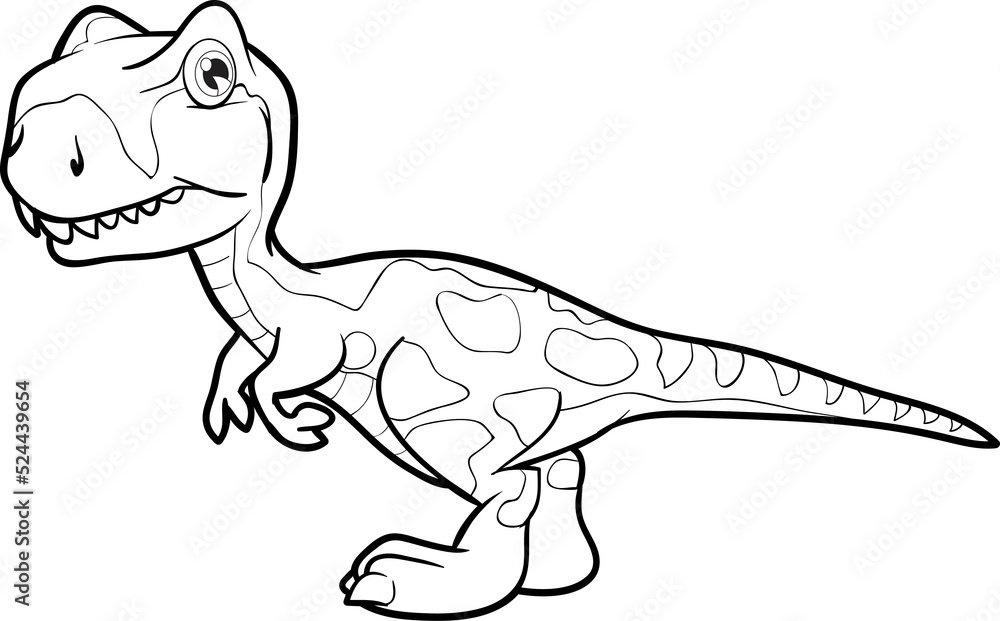 cartoon dinosaurs jurassic world for kids cute dinosaurs black and ...