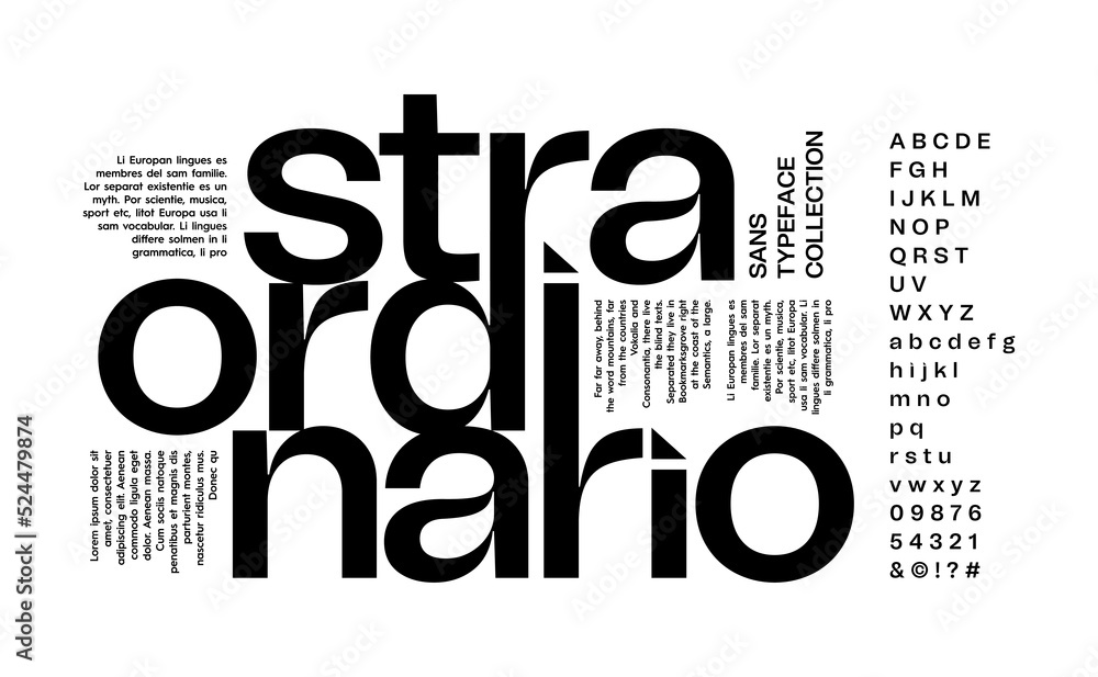 Abstract typography poster. Colorful letters and numbers set. Creative ...