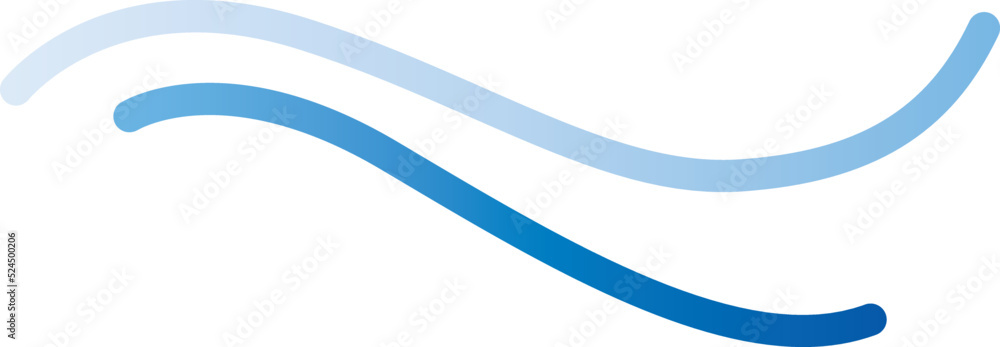 Vector waves, water curves for logo and icon Stock Vector | Adobe Stock