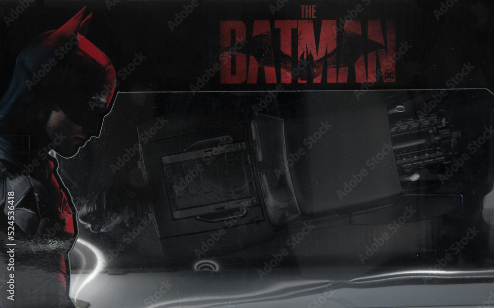 Batmobile from movie the batman 2022 packaging pack Stock Photo | Adobe ...