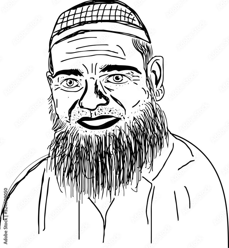 Young man avatar character male muslim face cartoon, islamic man face ...