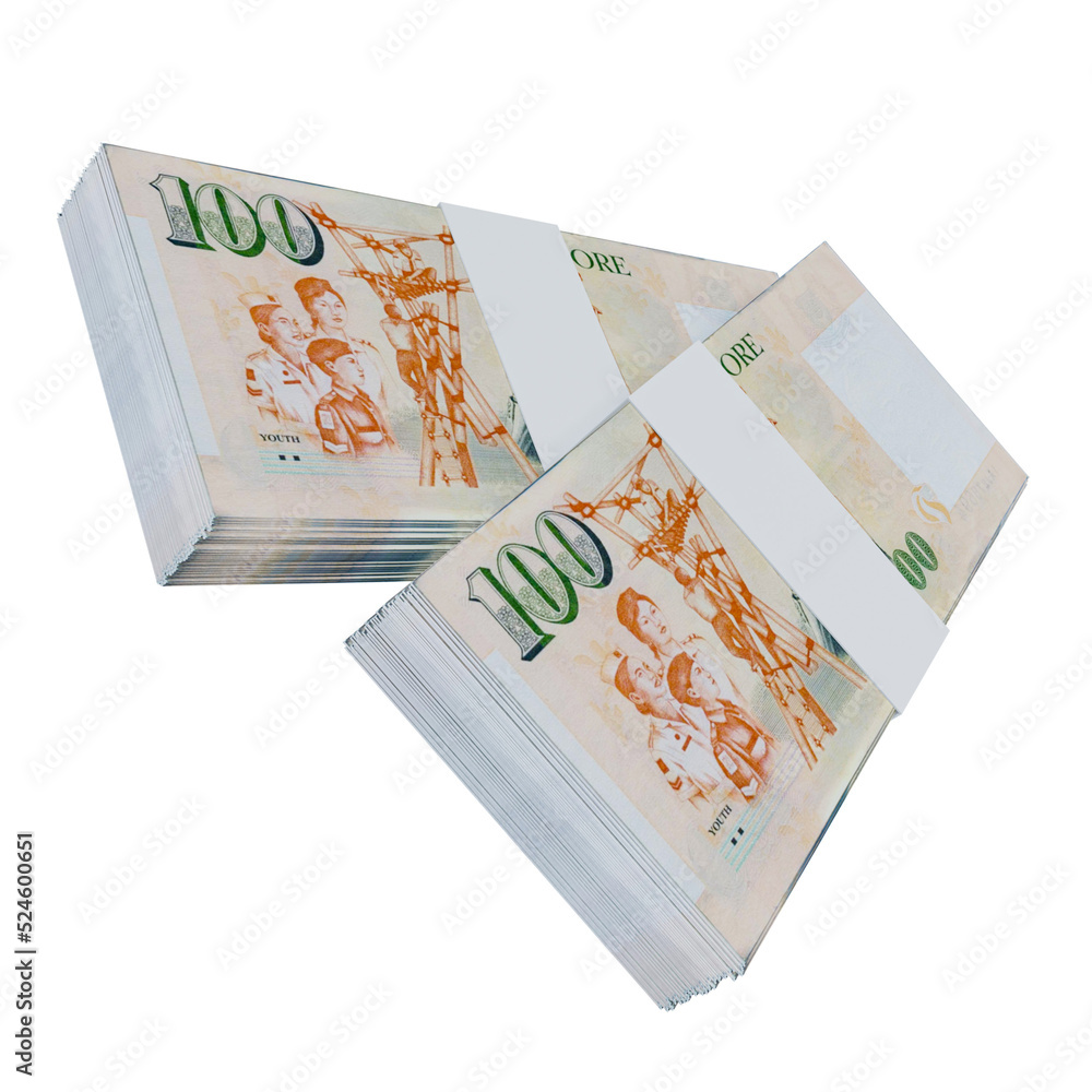 Singapore Currency Dollar 100: Stack of Singapore Dollar SGD banknote ...