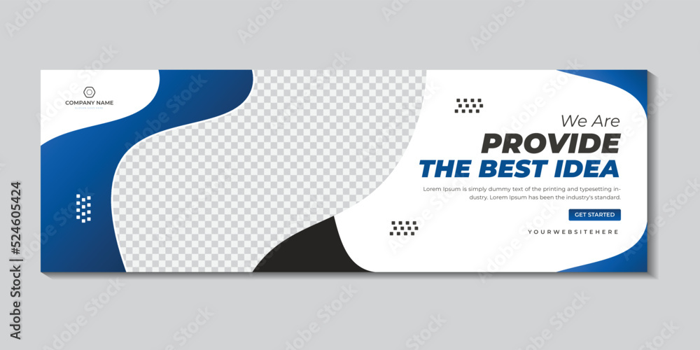 Social Media Twitter Header Banner or Cover page Design Stock Vector ...