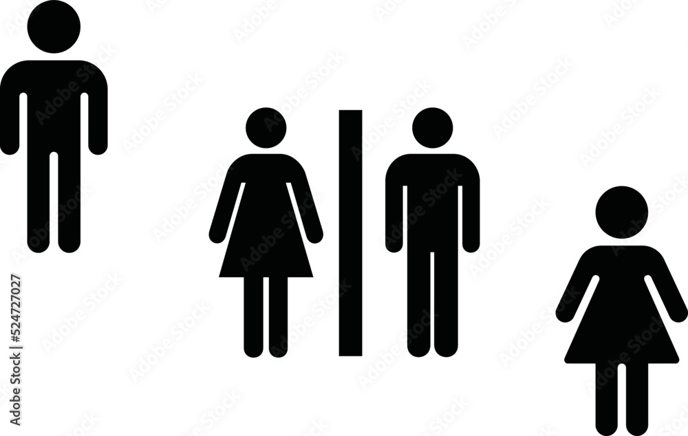 Restroom Sign Eps Vector, Silhouette, Logo, Restroom Sign Eps Vector ...