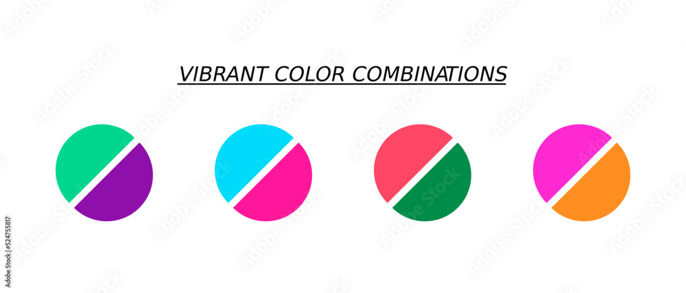 Electric color combinations palette Stock Vector | Adobe Stock