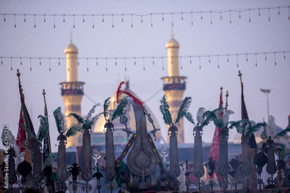 The sacred month of Muharram Ashura in Karbala, Iraq, the shrine of ...
