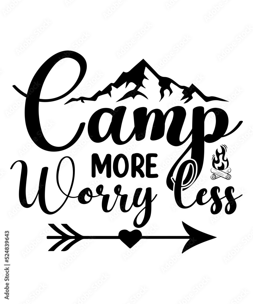 Image vectorielle Stock CAMPING SVG Bundle, CAMPING Clipart, Camping ...